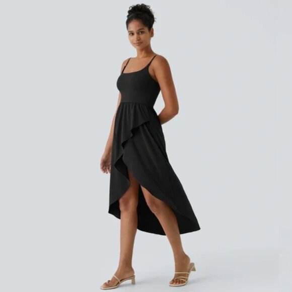 HALARA | Dresses | Nwt Halara Breezeful High Low Flowy Midi Quick Dry ...